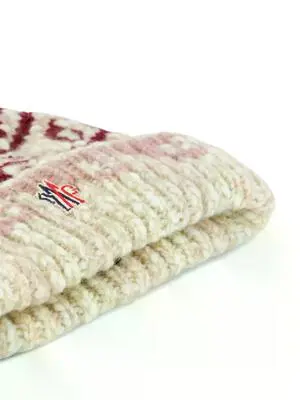 Moncler Pom-pom Intarsia-knit Beanie Hat