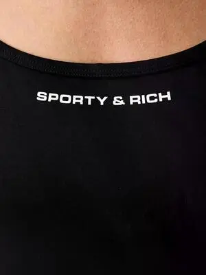 Sporty & Rich Joan Bold Logo-print Flared Jumpsuit