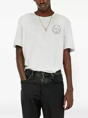 DIESEL® T-shirt In Slub Jersey With Crack Print
