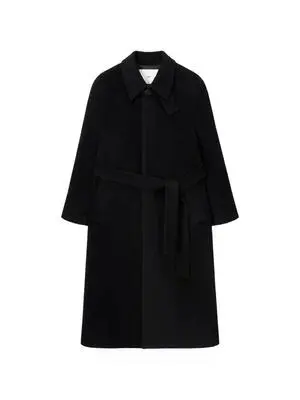 DUNST Belted Wool-blend Coat - Black