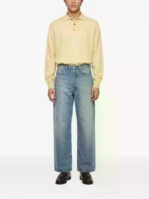 SSSTEIN Faded Straight-leg Jeans - Blue