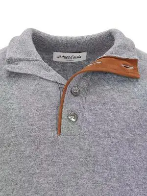 Al Duca D'aosta Suede-trimmed Cashmere Sweater