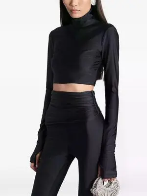 Andamane Orchid Thumb-slot Cropped Top
