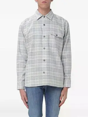 BROOKSFIELD Checked Cotton Shirt - Grey