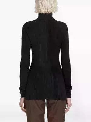 Moncler Ribbed-knit Roll-neck Sweater - Black