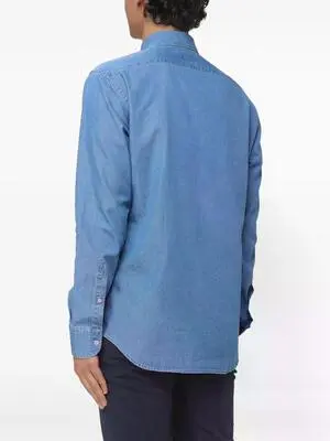 BROOKSFIELD Cotton-twill Button-down Shirt - Blue
