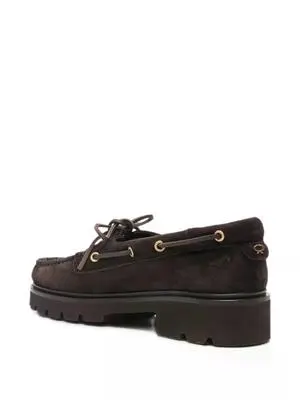 GIANVITO ROSSI Olonne Lug-sole Suede Boat Shoes