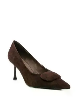 LINDA BAUMANN Bow-detail Pointed-toe Pumps - Brown