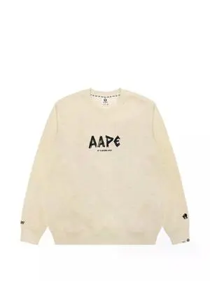 AAPE BY *A BATHING APE Aapeunvs Graphic-print Sweatshirt - Neutrals