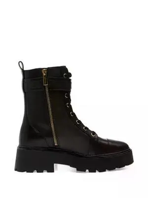 Michael Kors Mandy Lace-up Combat Boots - Black