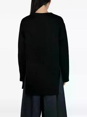 NICCOLO PASQUALETTI Croc-effect Long-sleeved Asymmetric T-shirt