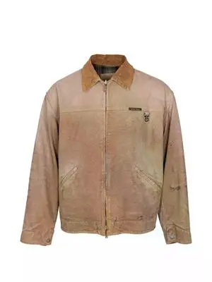 GOLDEN GOOSE Journey Logo-detail Bomber Jacket - Neutrals