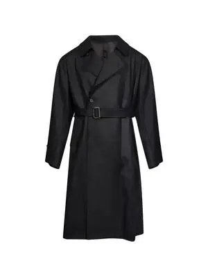 SSSTEIN Belted Double-breasted Coat - Black