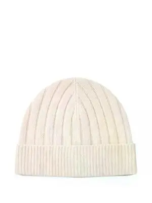 Kiton Logo-knit Ribbed Beanie Hat