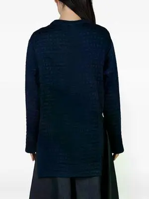 NICCOLO PASQUALETTI Crocodile-effect Asymmetric Long-sleeved T-shirt