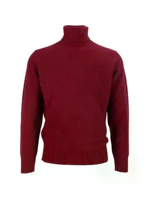 FILIPPO DE LAURENTIIS Roll-neck Ribbed-trim Sweater - Red