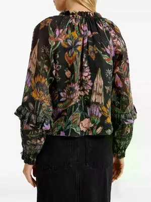 MARIE OLIVER Umika Floral-print Ruffled Blouse