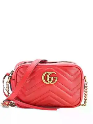 Gucci Gg Marmont Shoulder Bag Matelasse Leather Mini Crossbody Bag