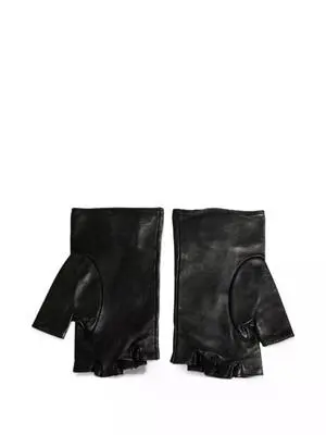 Dolce & Gabbana Pearl-embellished Fingerless Gloves - Black