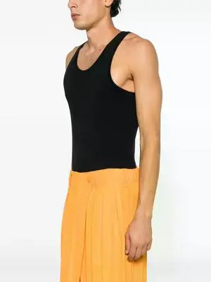 Issey Miyake Edge Ensemble Pleated Cropped Trousers