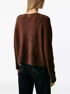 FRACOMINA Button-fastening V-neck Cardigan - Brown