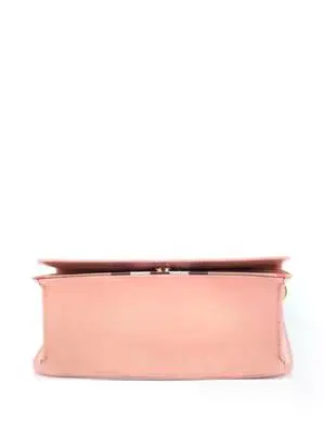 Burberry Mackford Leather And House Check Canvas Small Shoulder Bag