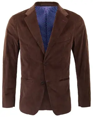 LORDS OF HARLECH Jordan Ie Velvet Blazer - Brown