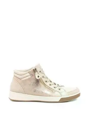 ARA Metallic Side-zip Sneakers - Neutrals