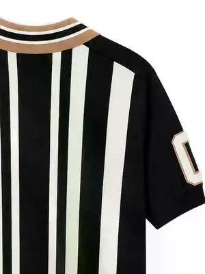 Moschino Striped Logo-patch Polo Shirt