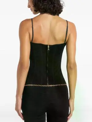 Manière De Voir Karima In Ottoman Bandage Knit Corset Top