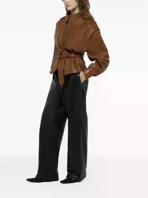 DUCIE Antonia Belted Leather Jacket