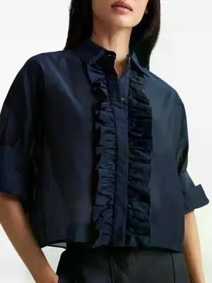 TWP Nextex Ruffle-trimmed Organza Shirt