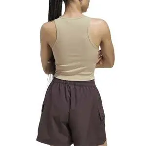 Adidas Originals Essentials Ribbed Tank Top 'stone Khaki