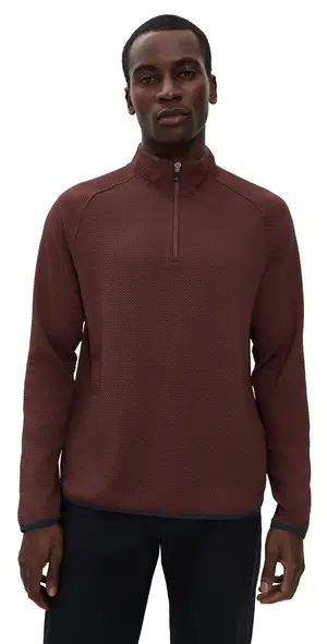 RHONE Founder's Golf 1/4 Zip - Cherry Bark