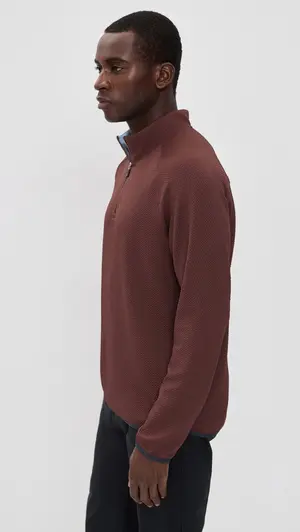 RHONE Founder's Golf 1/4 Zip - Cherry Bark