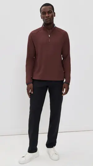 RHONE Founder's Golf 1/4 Zip - Cherry Bark