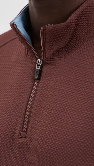 RHONE Founder's Golf 1/4 Zip - Cherry Bark