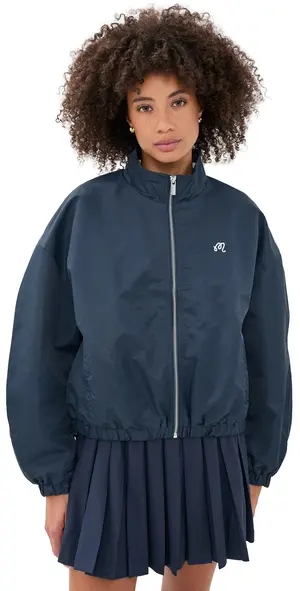 MALBON Delphine Script Bomber Jacket - Navy