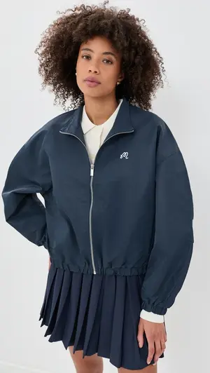 MALBON Delphine Script Bomber Jacket - Navy