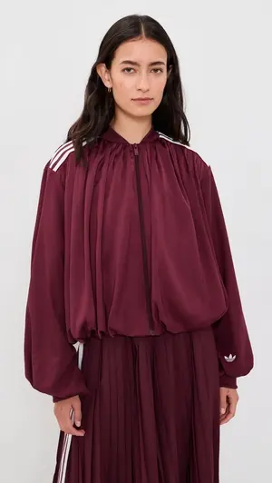 Adidas Satin Pleated Track Jacket