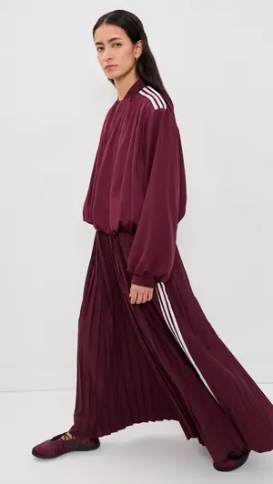 Adidas Satin Pleated Track Jacket