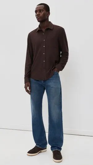 RHONE Wfh Shirt - Dark Espresso