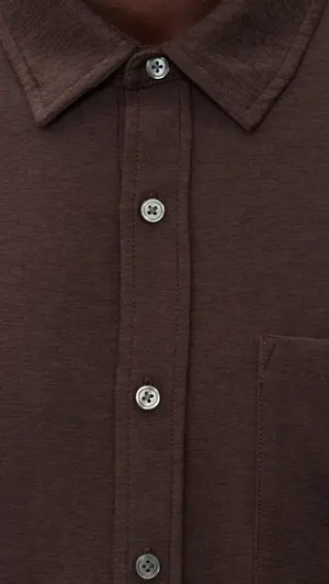RHONE Wfh Shirt - Dark Espresso