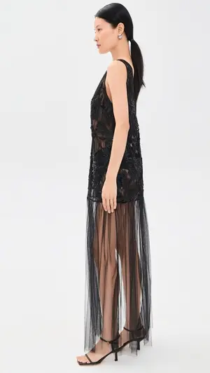 AKNVAS Anastasia Beaded Layered Gown