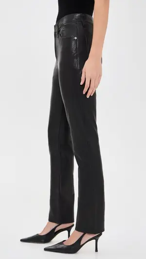 Citizens Of Humanity Savannah Cigarette Lambskin Leather Pants