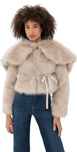 HOUSE OF SUNNY Gaia Faux Fur Jacket