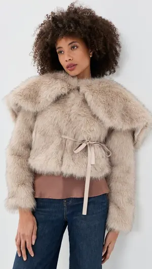 HOUSE OF SUNNY Gaia Faux Fur Jacket