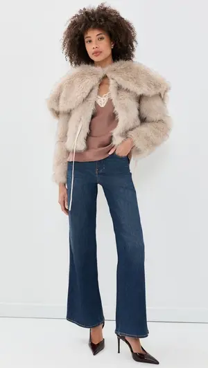 HOUSE OF SUNNY Gaia Faux Fur Jacket