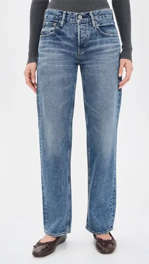 Moussy Vintage Clinton Straight Low Jeans