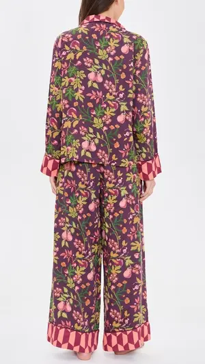 PRINTFRESH Pomme & Poire Satin Soho Pajama Set